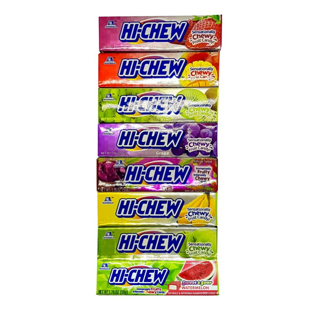 Hi-chew Stick Assorted 8 Flavors 2 Each Chewy Fruit Candies 1.76 oz. By ...