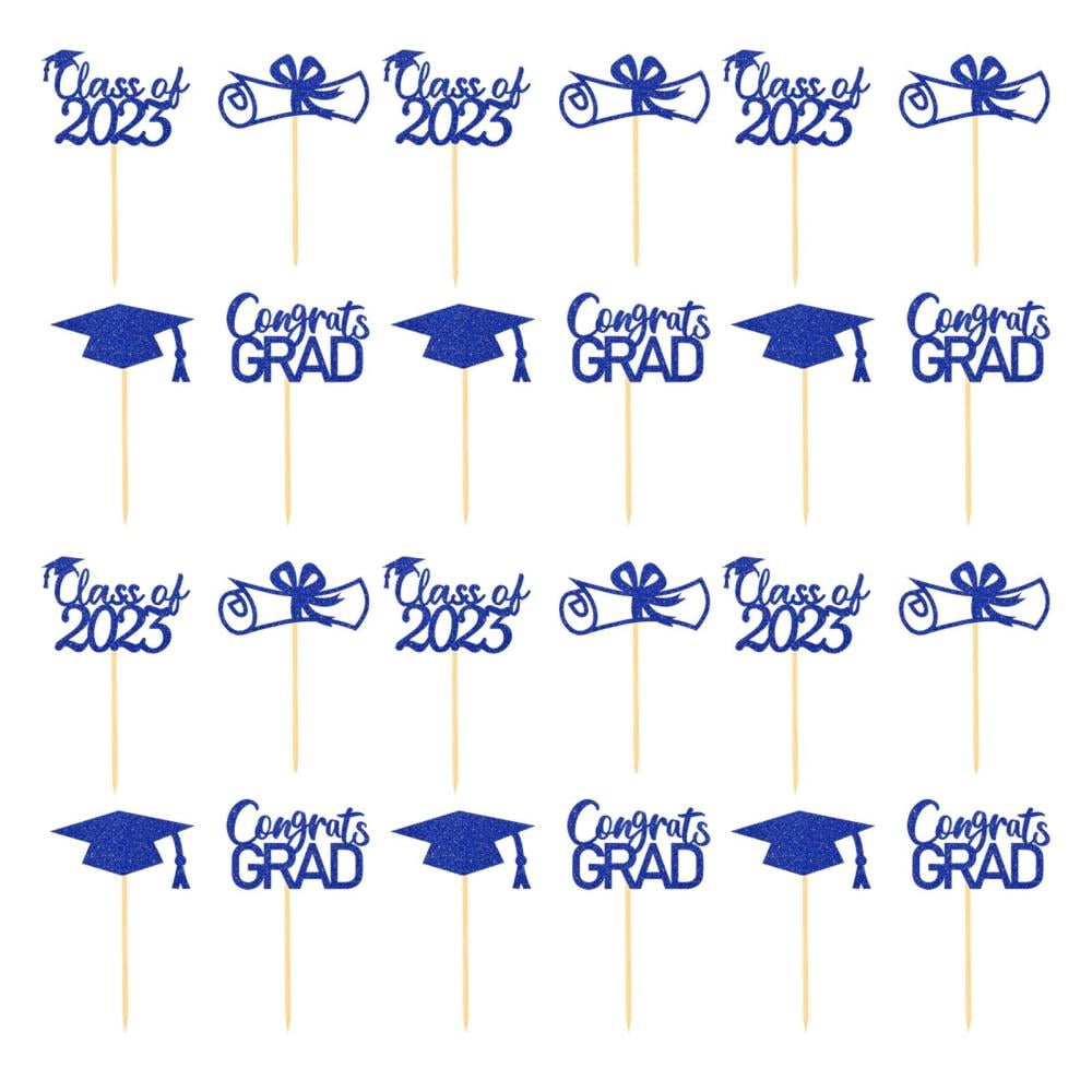 Graduation Cupcake Toppers | 24 Pack 2023 Graduation Cupcake Toppers ...