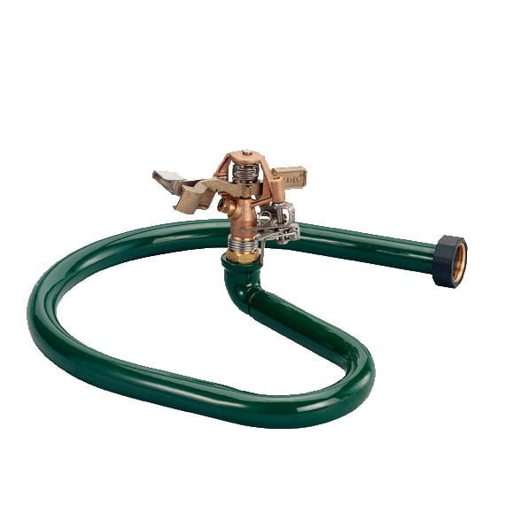 Orbit Brass Impulse Impact Sprinkler Head on Metal Ring, Lawn ...