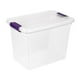 Sterilite 6.75 Gallon Stacking Plastic Storage Box, Clear, 6 Count ...