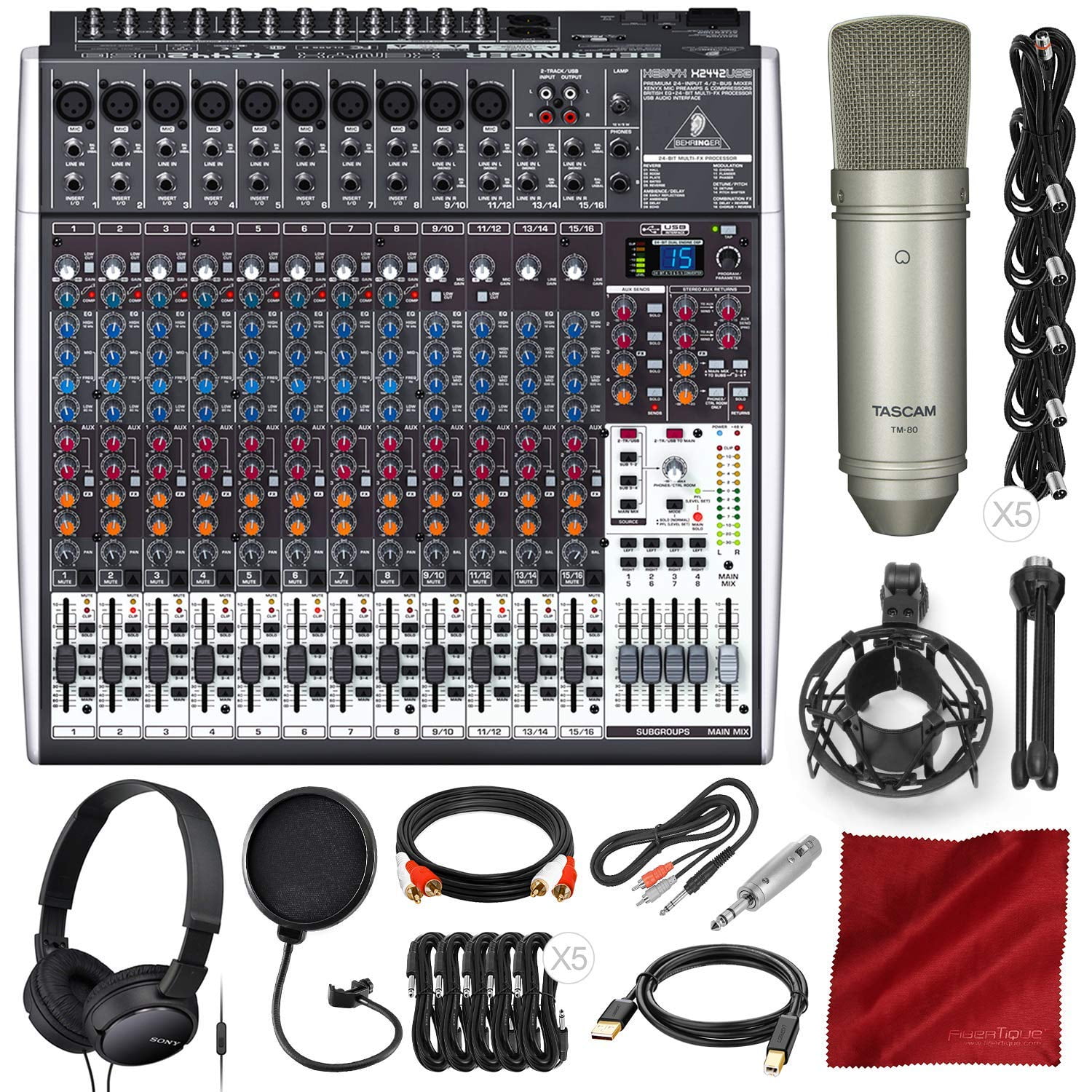 Behringer Xenyx X2442USB 24-Input 4/2-Bus Mixer with USB/Audio ...