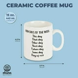 Ceramic Coffee Mug Tea Cup White 15 Oz., New Days of The Week - Walmart.com