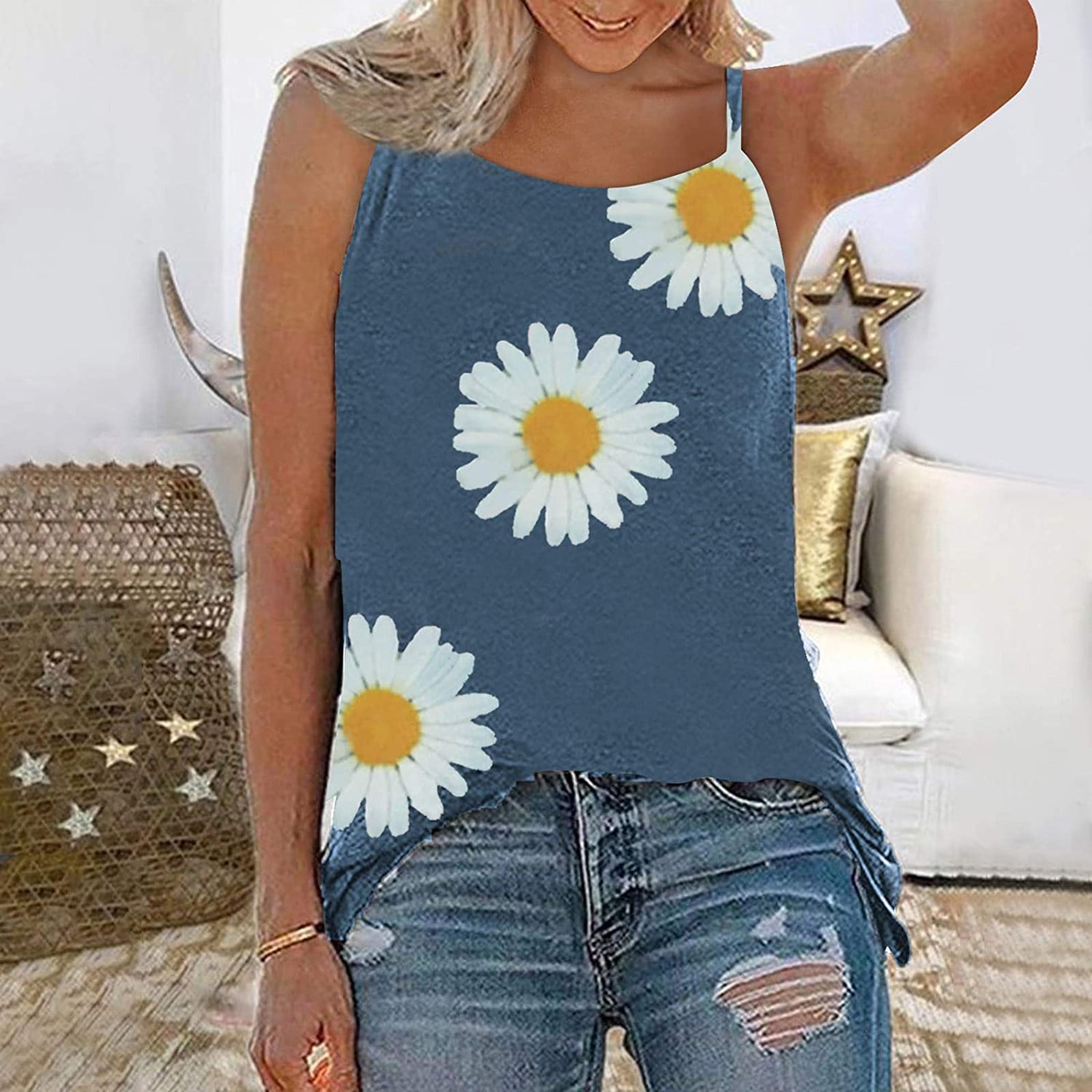 Daisy Print Tank Top