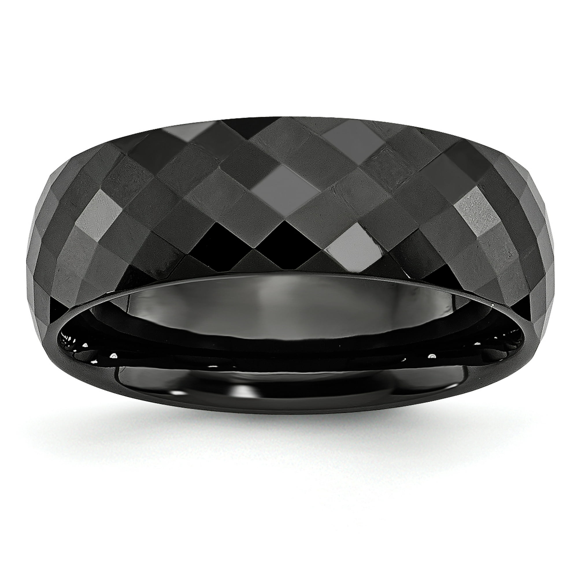 Click here for S M Diamonds Ceramic Black Faceted 7.5mm Polished... prices