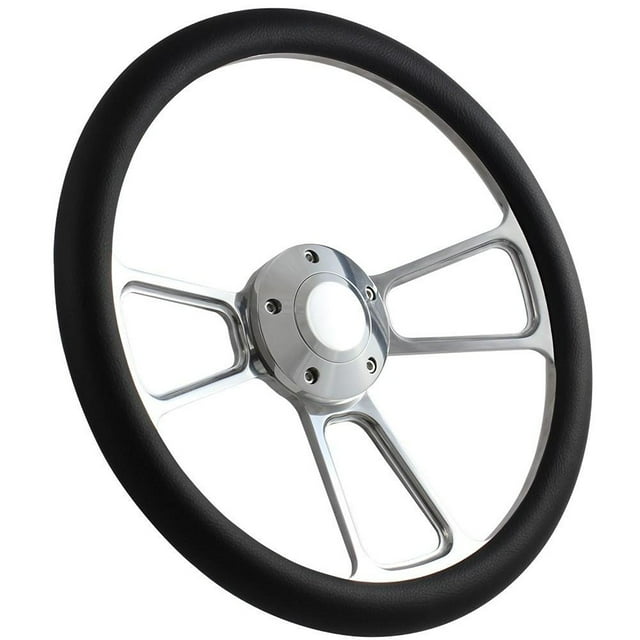 75-77 FORD Van -- Full-size Steering Wheel Kit 14" Polished Muscle ...