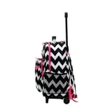 Rockland LUGGAGE 17 ROLLING BACKPACK, PINK CHEVRON - Walmart.com