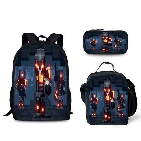 Minecraft School Bag Anime Notebook Laptop Backpack School Bag ...