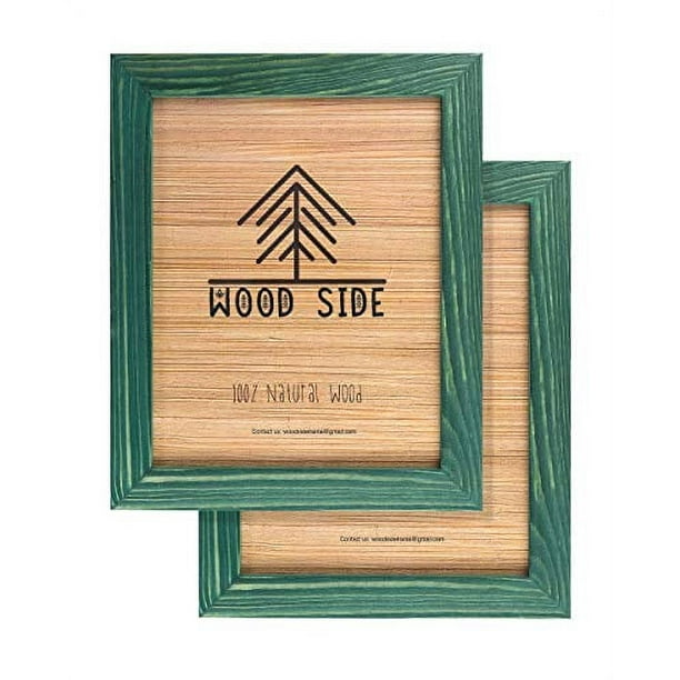 Cadres Photo en Bois Rustique 8x10 Po | 20x25 cm - Vert - Ensemble de 2 ...