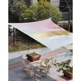 Abstract Modern Art Sun Shade Sail 8'X10' Retro Pink Gold Soft Wash UV ...