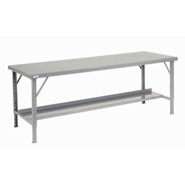 Mobile Adjustable Height C-Channel Leg Workbench, Steel, 48"W x 30"D ...