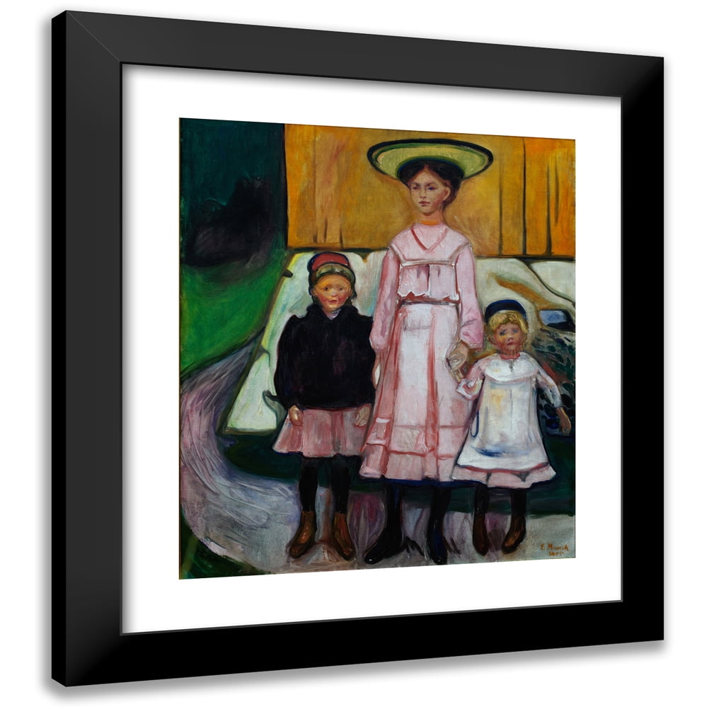 Edvard Munch 15x17 Black Modern Framed Museum Art Print Titled - Three ...