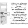 Bathroom Storage Cabinet Tower - Freestanding Restroom Organizer Rack ...