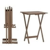 Beaumont Lane Traditional Wood Mobile Tray Table in Cherry Dark Brown ...