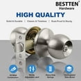 SUWU Door Knob with Key, Keyed Entry Lock, Satin Nickel, Fits Standard ...