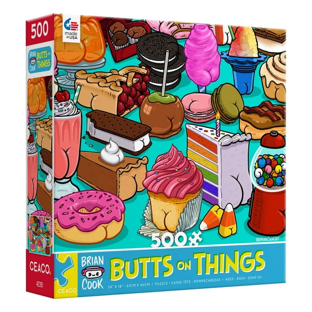 Ceaco - Brian Cook Butts on Things - Sweet Cheeks - 500 Piece ...