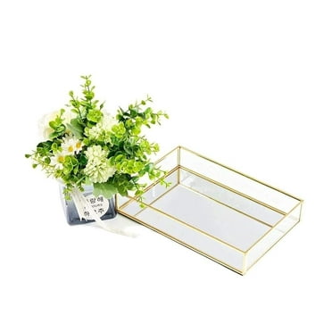 Kate and Laurel Gohana Modern Mirrored Tray, 16 Inch Diameter, Silver ...