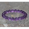 Natural Amethyst 8mm Round Shape Smooth Cut Beads Stretchable Bracelet ...