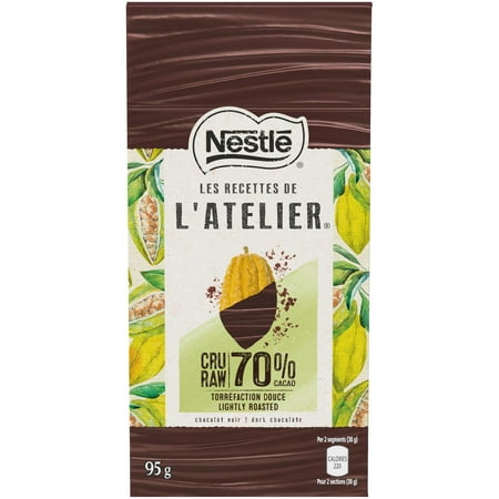 NESTLÉ® LES RECETTES DE L’ATELIER® 70% Raw Cacao Dark Chocolate ...