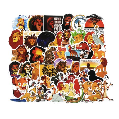 Gprince 50pcs Cute The Lion King Stickers Cartoon Paster Decals for ...