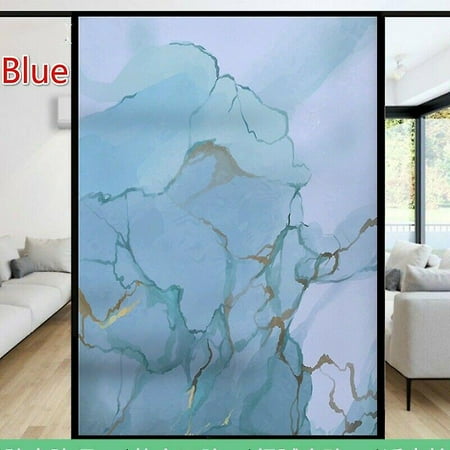 Frosted Gradient Color Window Film Static Cling Stained Door Glass ...