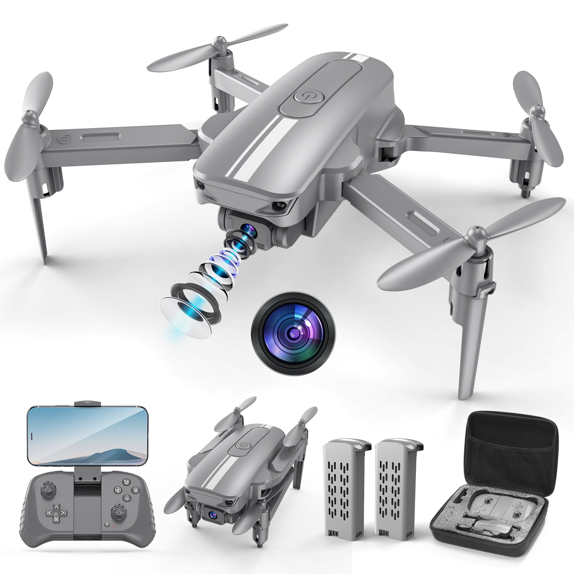 S17 Drone with 4K HD Camera, Foldable Mini Drone for Adults Kids, RC ...