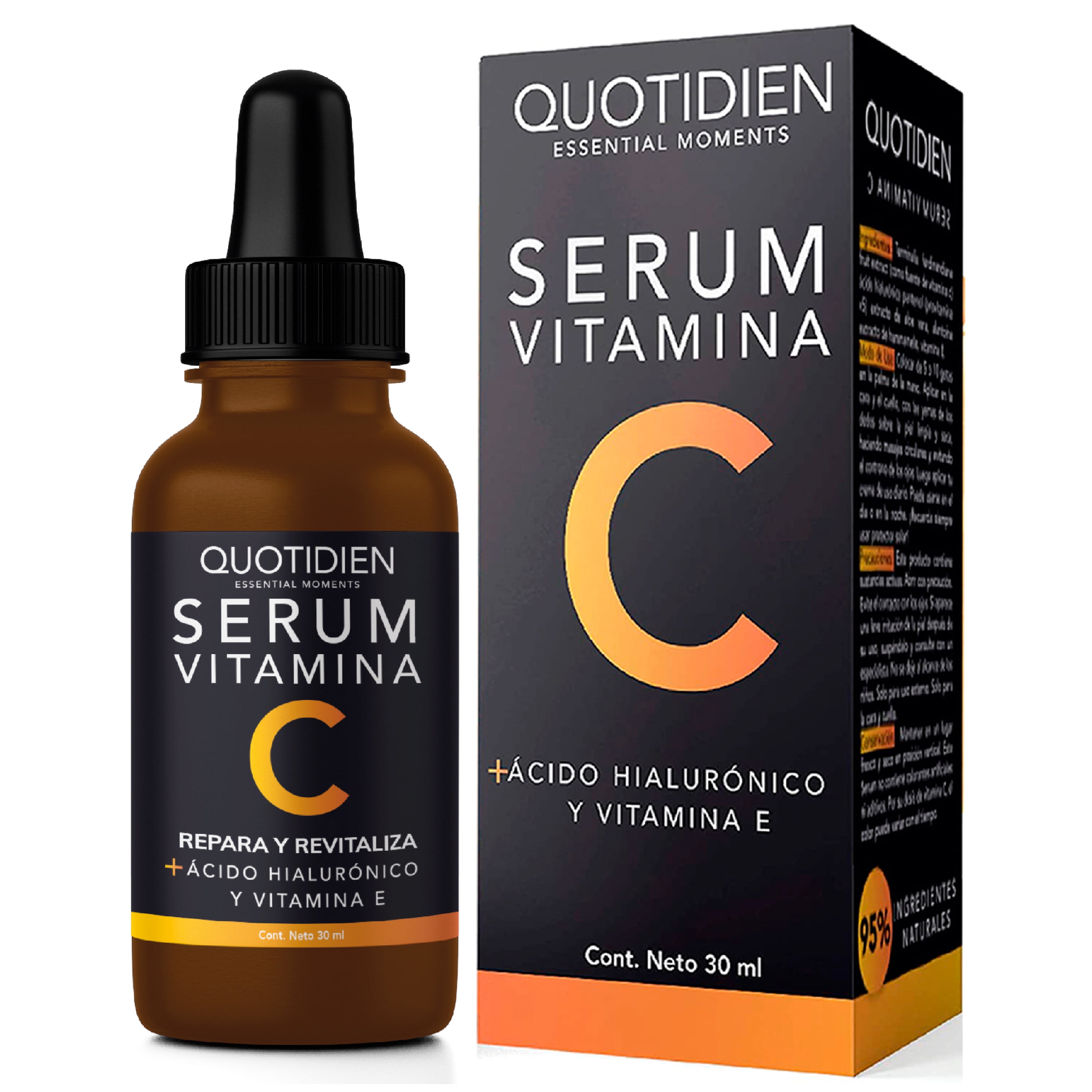 Suero Vitamina C y Acido Hialuronico Facial Quotidien 30ml Serum ...