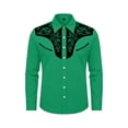 Boys Western Cowboy Print Shirt Denim Snap Button Long Sleeve Casual ...