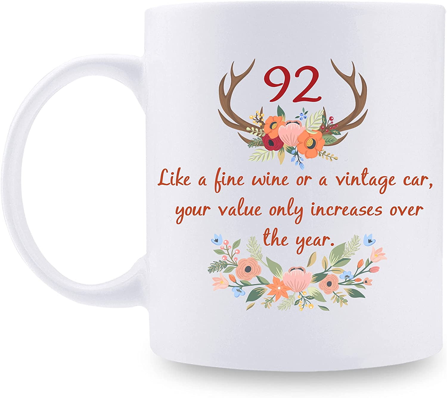 92nd Birthday Gifts for Women - 92nd Birthday Mug for Women - 92 Year ...