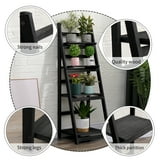 Hofitlead 4 Tier Ladder Shelf, Wooden Ladder Shelf 4 Tier Bookshelf ...