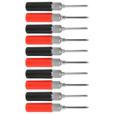 Test Pins, 30VAC-60VDC Nickel Plated Brass Solderless 5 Set Test Probe ...