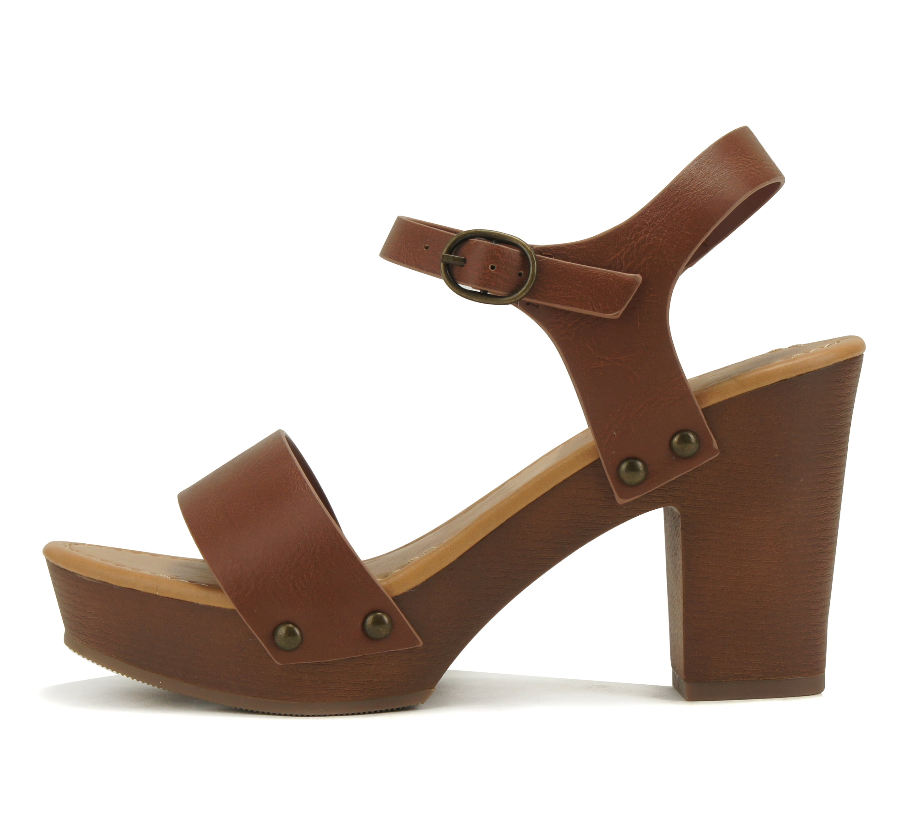SODA CHIVAS ~ Women Mid Heel Single Band Fashion Platform Sandal with ...
