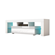 Ada Home Decor Furniture for TVs up to 48" 2 Tier Open Shelf White ...