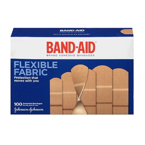Band Aid Flex Fabric Assorted Bandages - 100 Ea - Walmart.com