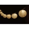 4" Beige / Ivory Round Paper Lantern, Even Ribbing, Hanging Decoration ...