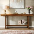 Tribesigns 71 inch Extra Long Console Table, 2 Tier Wood Sofa Table for ...