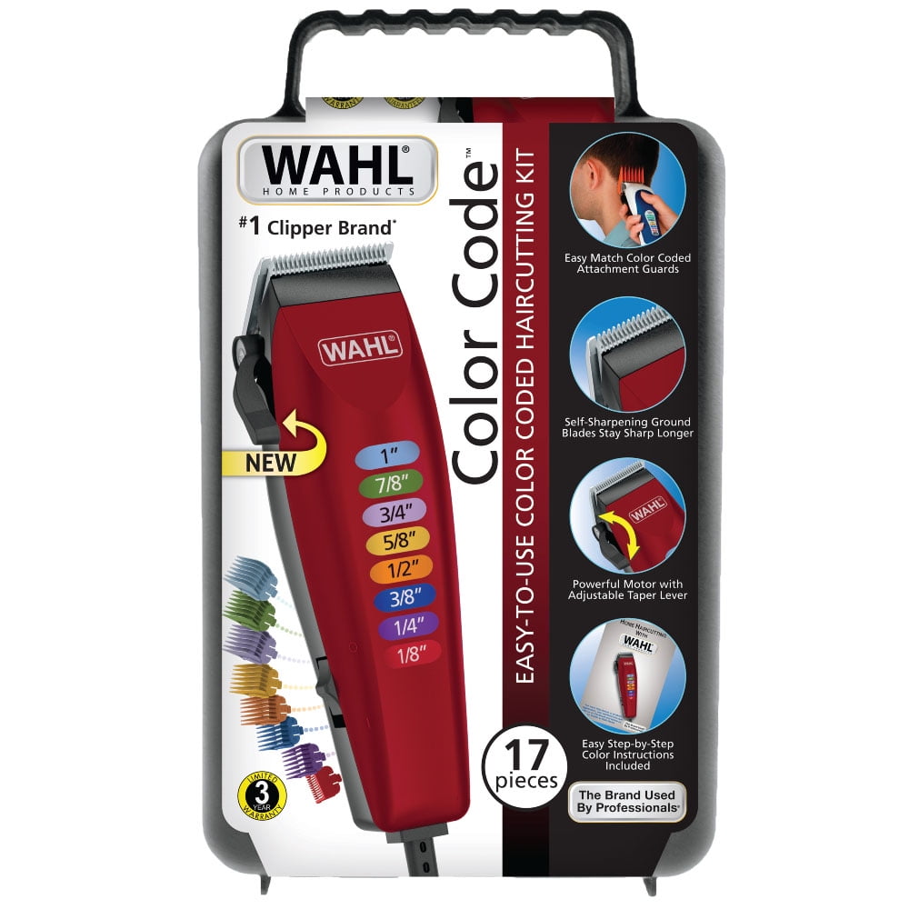Cortadora de cabello Wahl Color Code kit 17 piezas | Walmart en línea