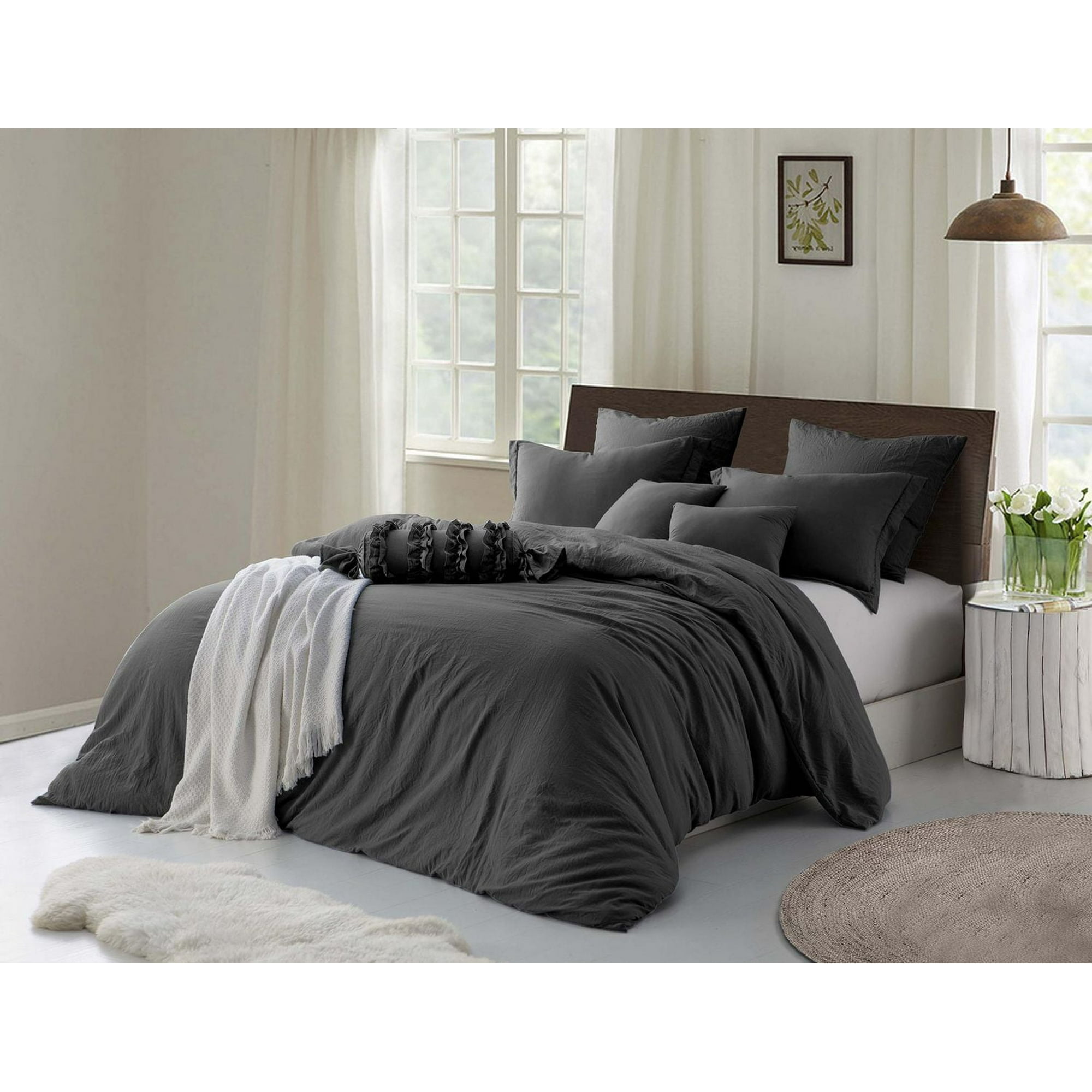 Click here for Swift Home Natural Crinkle Fabric Ultra Soft Solid... prices