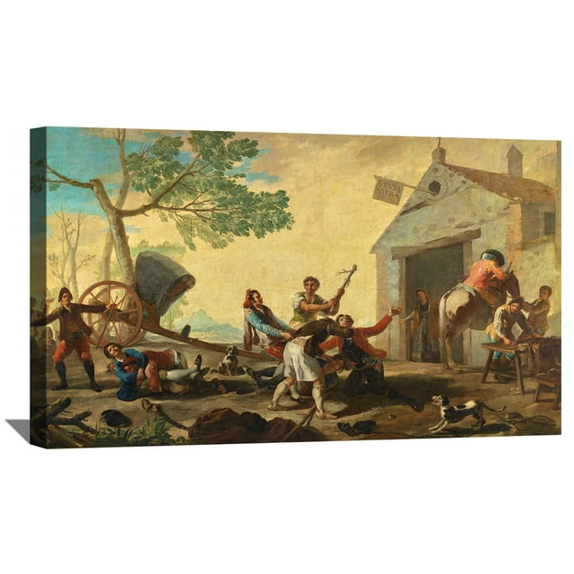 Francisco Goya Painting Art Print The Fight At The Venta Nueva Canvas Art Print Frame Wall Art ...