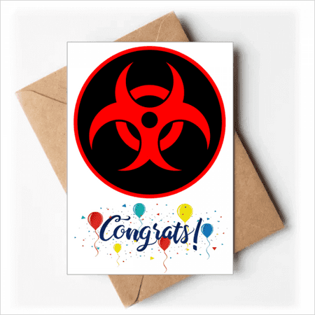 Red nuclear Checal Radiation Symbol Wedding Cards Congratulations ...