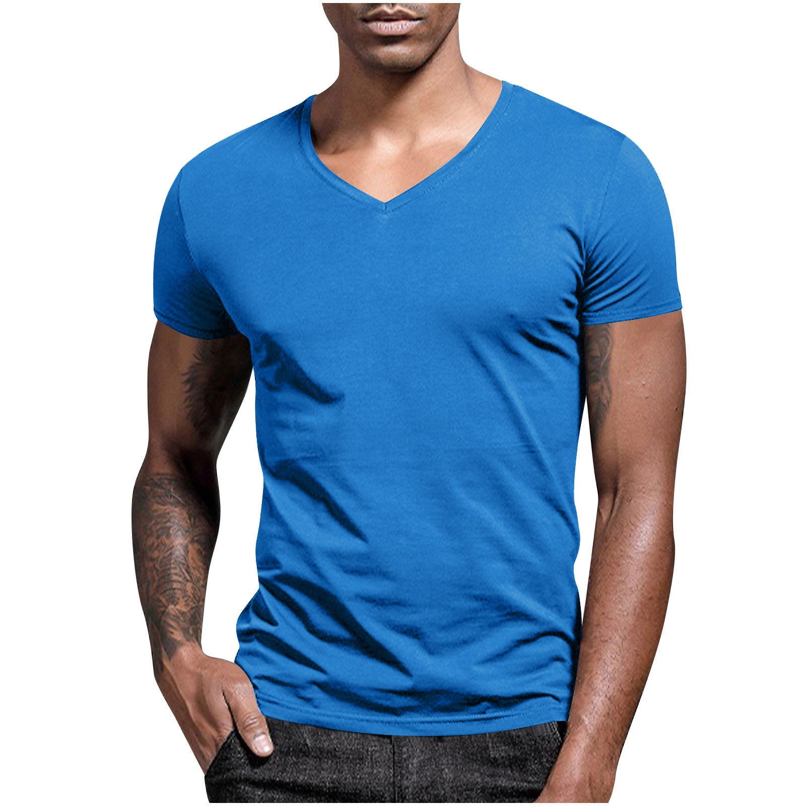Click here for Amzcrzy Mens T-Shirts Casual Short Sleeve V Neck T... prices