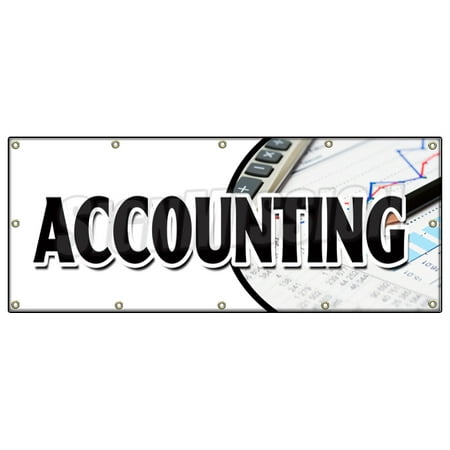 48"x120" ACCOUNTING BANNER SIGN tax return preparation cpa refund ...
