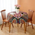 60 Inch Intricate Paisley Print Round Tablecloth Table Cover Colorful ...