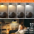 OUTON Arc Floor Lamp with Remote for Living Room, LED Dimmable Modern ...