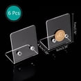 6pc Acrylic Slant Back Coin Display Stands Mini Challenge Coins Holder ...