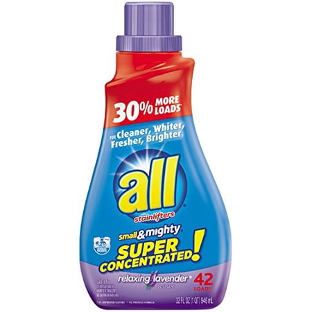all Small & Mighty Liquid Laundry Detergent, Relaxing Lavender, 32 ...