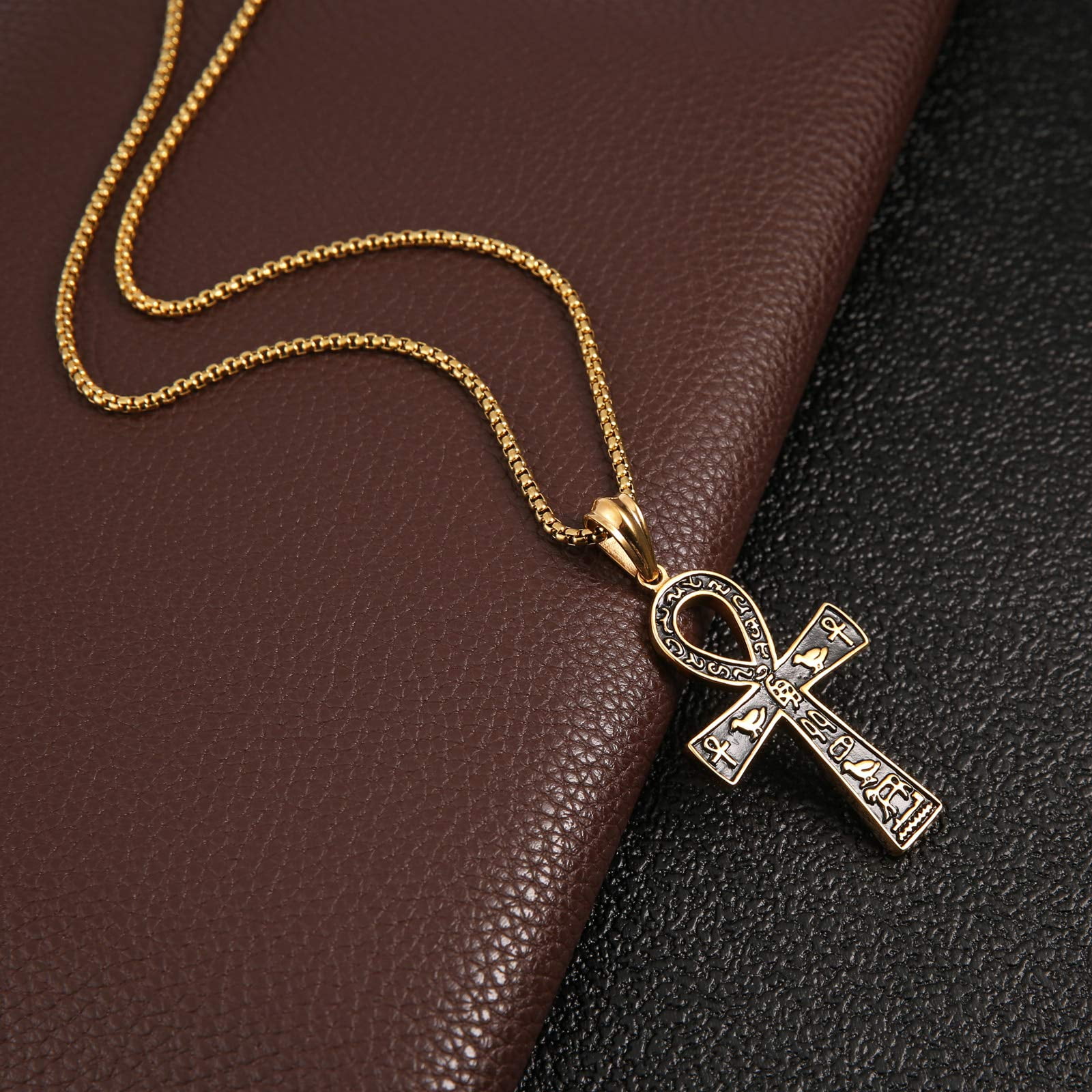 HZMAN Stainless Steel Large Ankh Cross Pendant Philippines | Ubuy