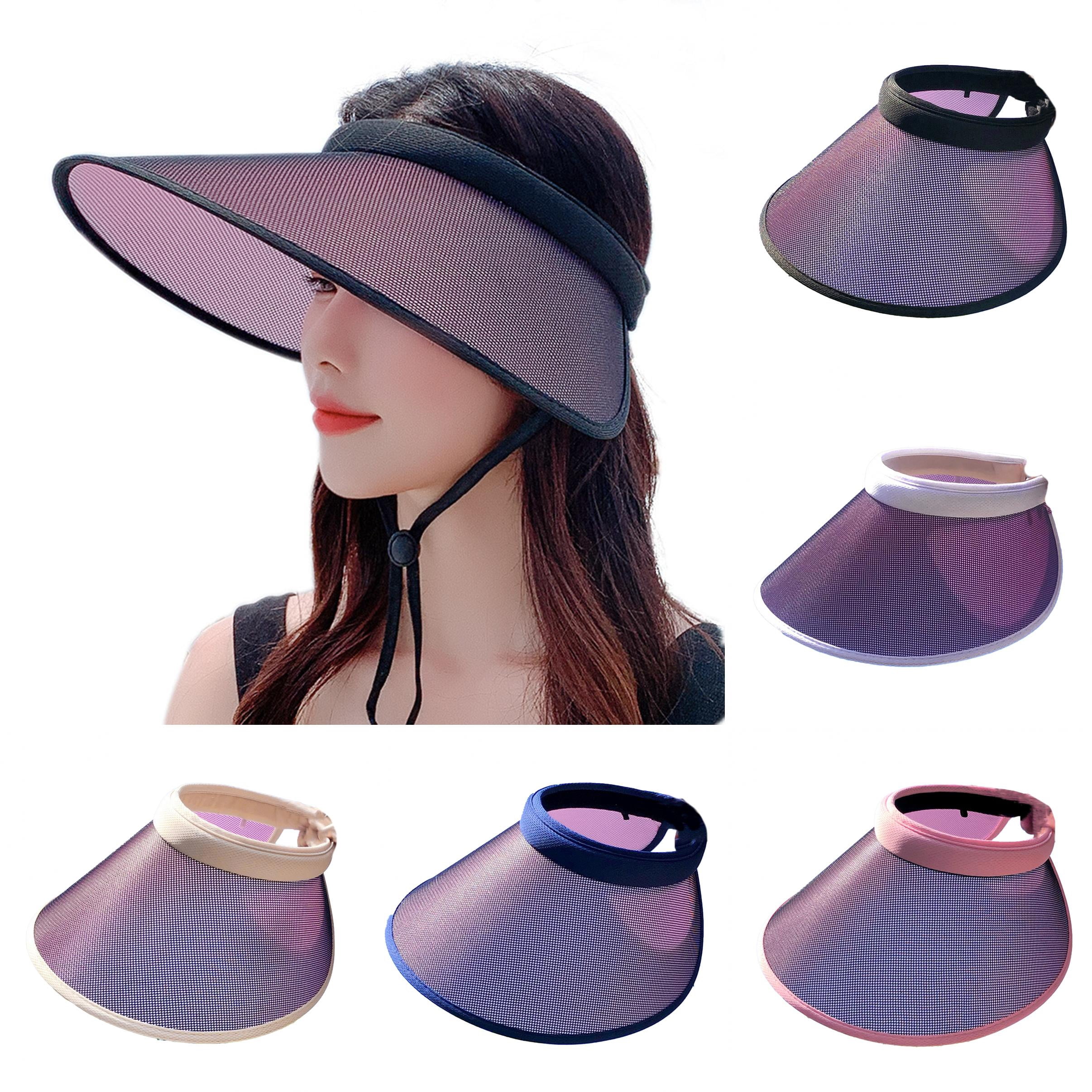 Shenmeida Sun Visor Hats Summer Wide Brim Color Changing Beach Large ...