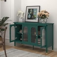 HLR 47.6" Storage Cabinets with 4 Arched Glass Doors, Side Board Buffet ...
