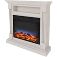 Cambridge Sienna 34" Freestanding White Mantel Electric Fireplace ...