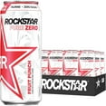 Rockstar Pure Zero Energy Drink, Fruit Punch, 0 Sugar, with Caffeine ...
